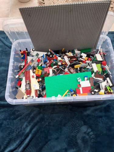 Large Lego 10Kg crate of mixed bricks, parts & bases | eBay UK