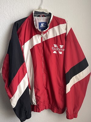 Nebraska Huskers Vintage Starter Puffer Jacket Size XL Red | eBay