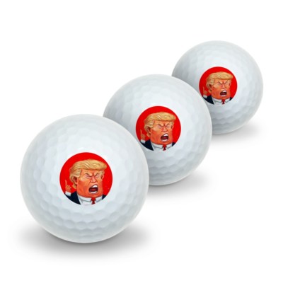 Angry Donald Trump Face Novelty Golf Balls 3 Pack | eBay