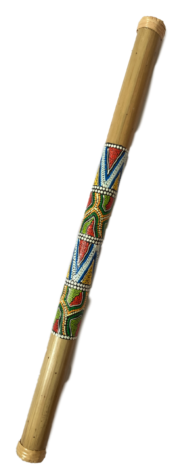Hand Painted Bamboo Rainstick Shaker in Aboriginal Style Design | eBay UK
