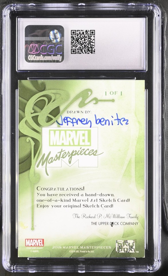 Marvel Masterpieces Artist Sketch Card 1/1 - Planet Hulk - Jeffrey ...