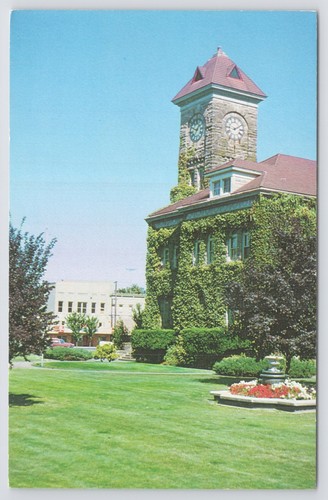 Polk County Courthouse~Clock Tower & Courtyard Fountain In Dallas ...