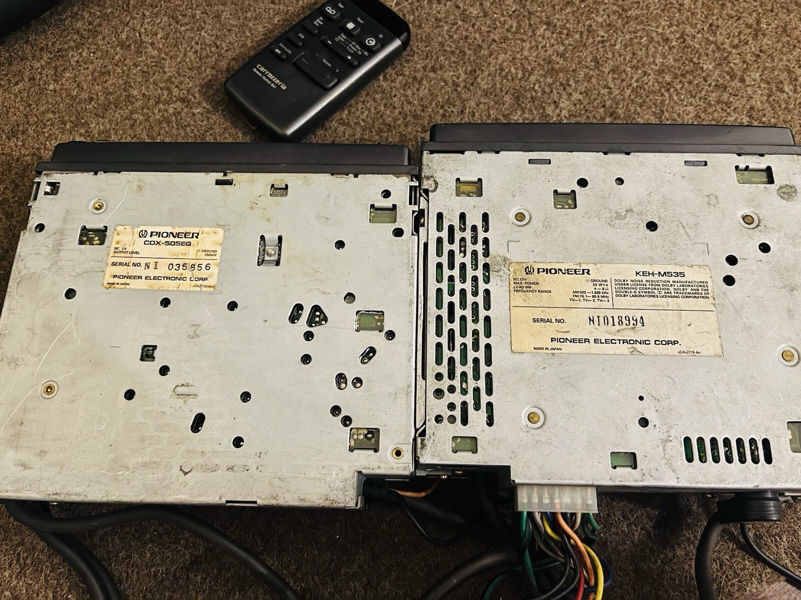 Pioneer Carrozzeria KEH-M535 & CDX-505EQ Graphic Equalizer Car CD ...