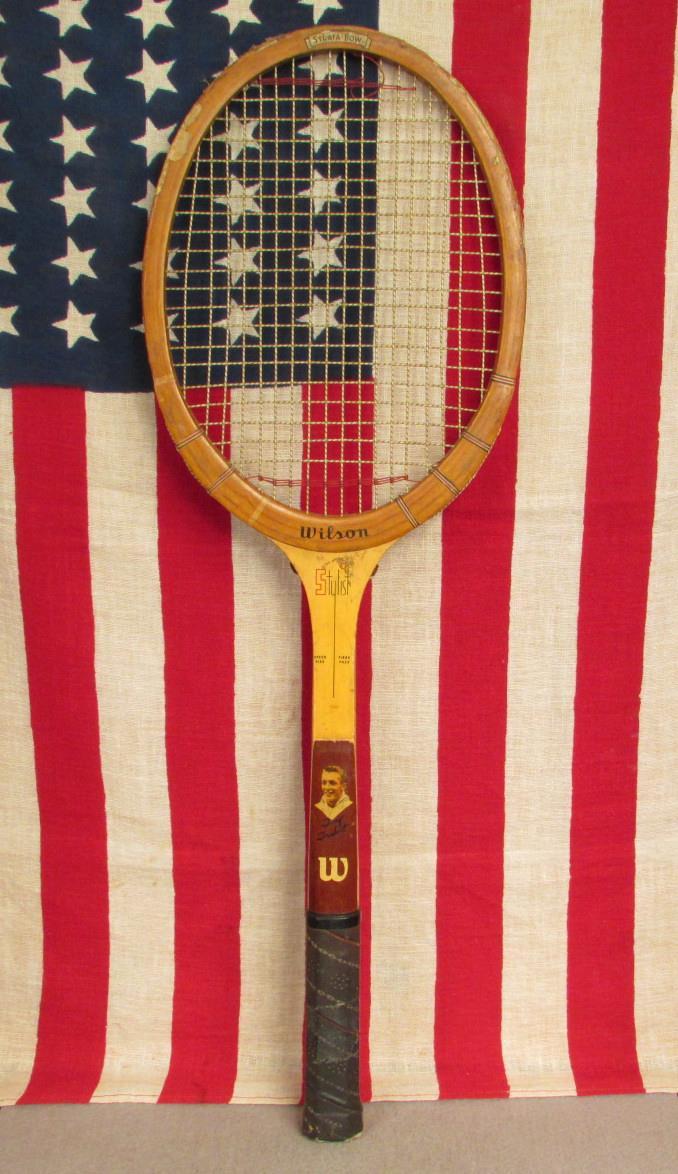 Vintage 1950s Wilson Wood Tennis Racquet Tony Trabert Picture Model ...