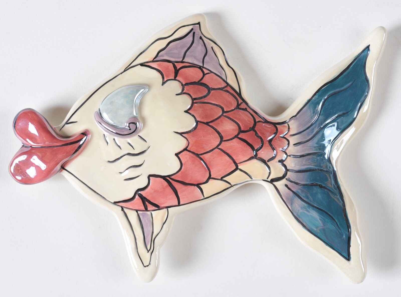 Blue Sky Clayworks Kissy Fish Wall Hanging Lot of 2 Heather Goldminc ...