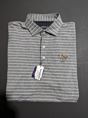 NWT MEN'S JOHNNIE-O NEWTON POLO, SIZE: S, COLOR: BLACK HEATHER/WHITE ...