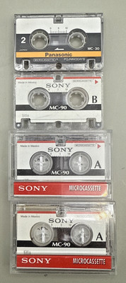 Microcassette Tapes 4 Count Three 90-minute One 30-minute Sony MC-90 ...