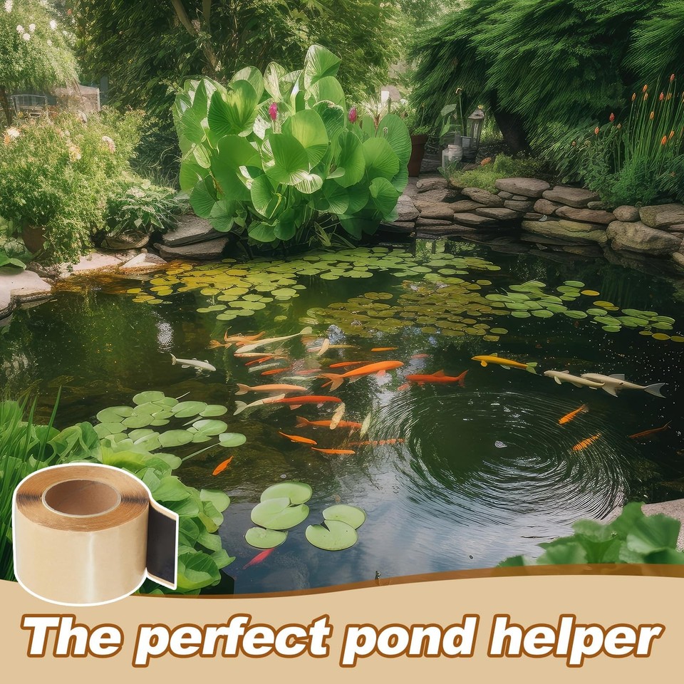 Pond Liner Seam Tape 6" x 25' Self Adhesive Double Sided Pond Seam Tape ...