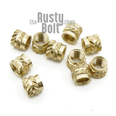 M2.5 x 3mm, 3.9mm OD - Knurled Brass Threaded Heat Set Inserts 3D ...
