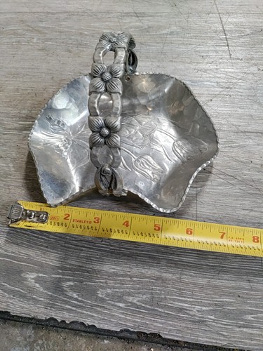Hand Wrought Creations by Rodney Kent Hammered Aluminum Basket W/Tulips ...