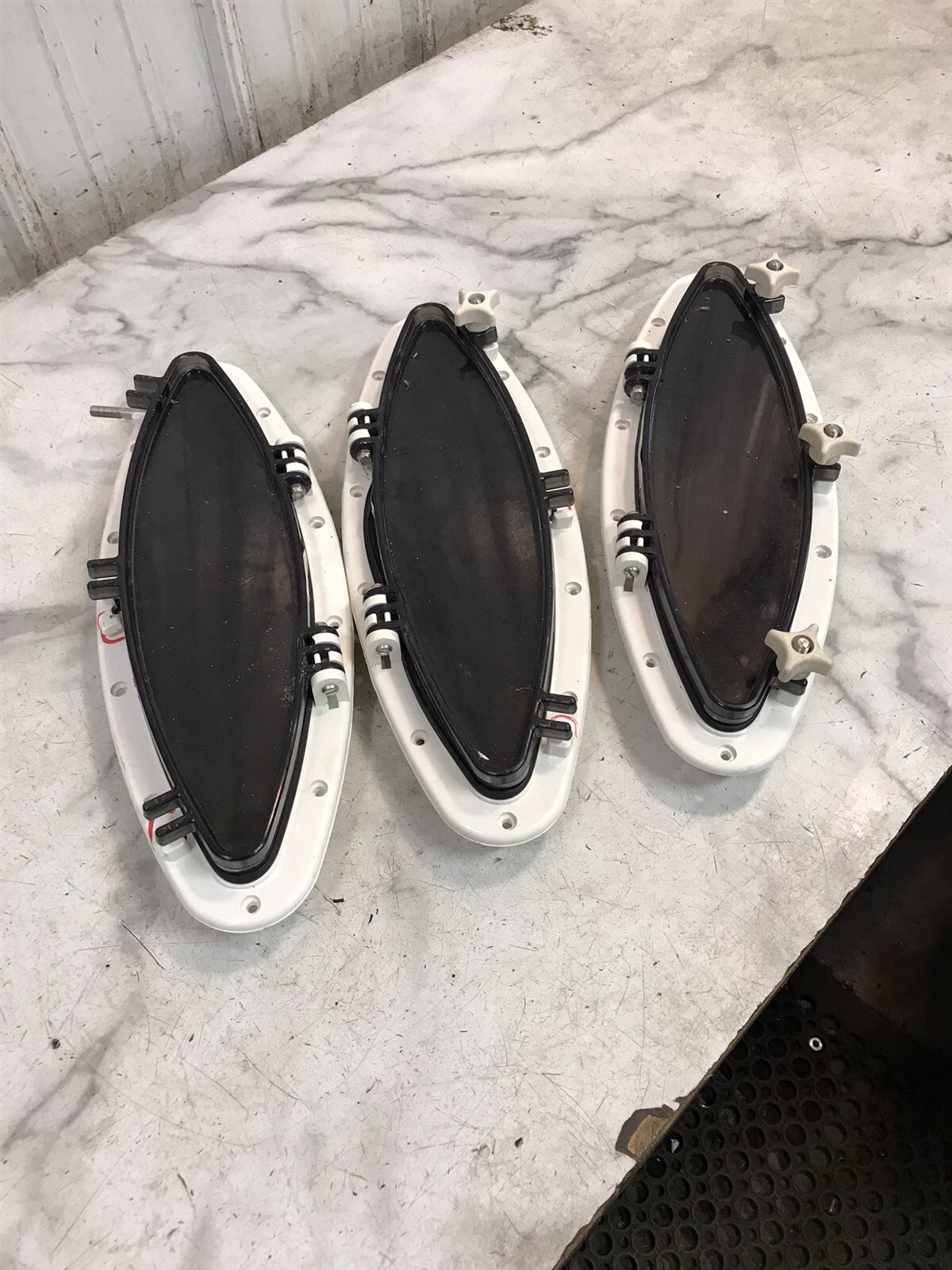 boat marine oval shaped port hole porthole windows hatches Gray by ...