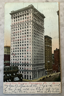 Vintage Land Title Building Philadelphia Pa Postcard Street View Posted ...
