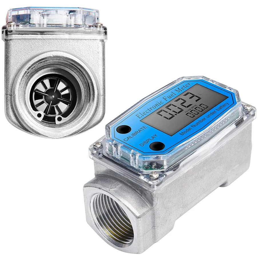 1 Inch Electronic Turbine Flow Meter for Diesel Kerosene Gasoline AC18B ...