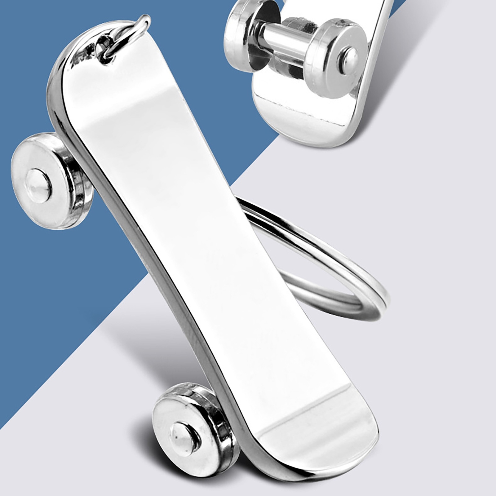 Key Ring Anti-oxidation Shock-proof Metal Skateboard Backpack Pendant ...