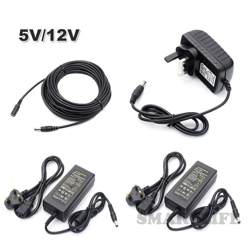 AC DC 12V 5V 1A/2A/3A/5A Power Supply Adapter Charger for CCTV Camera ...