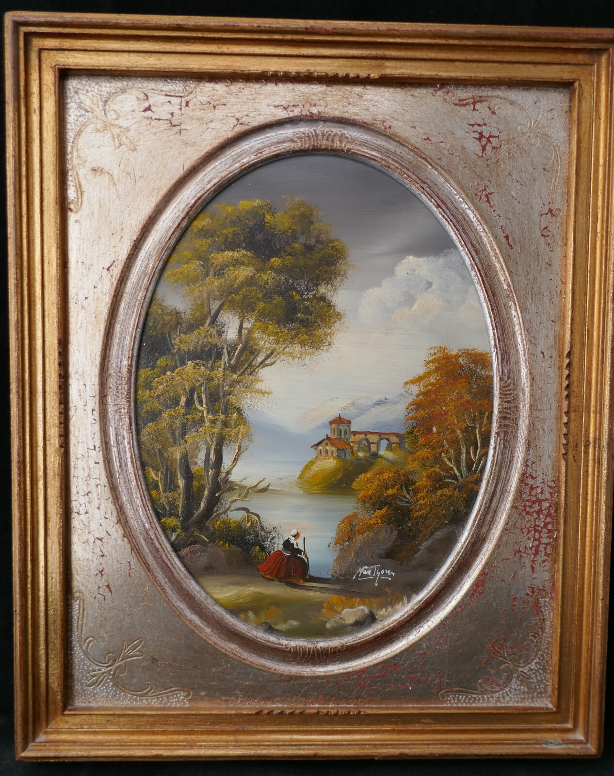 Vintage Set of 2 Original Oil Painting by Van Thoren in Gold Frame | eBay