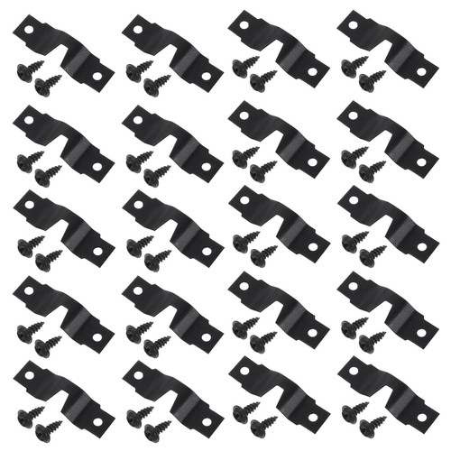 20Pcs Picture Hangers, Frame Back Hanging Fasteners with Screws, Black ...