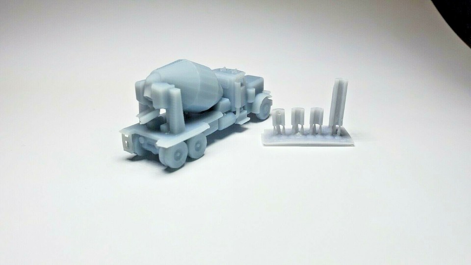 N scale concrete cement truck v2 equipment 1:160 model railroad train ...