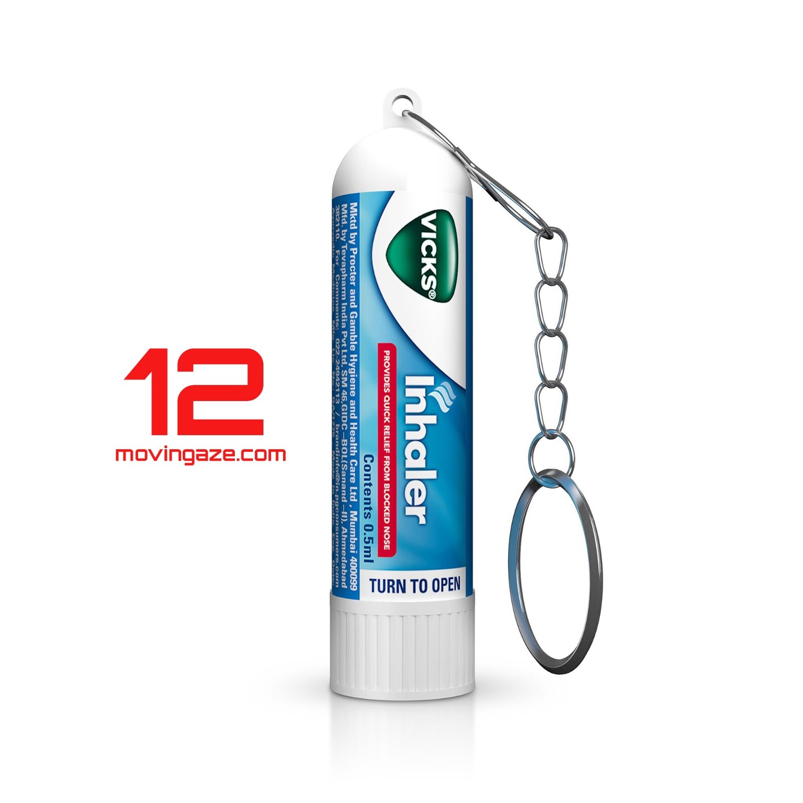 12x 0.5ml Vicks Inhaler Allergy Cold Nasal Blocked Nose Relief ...