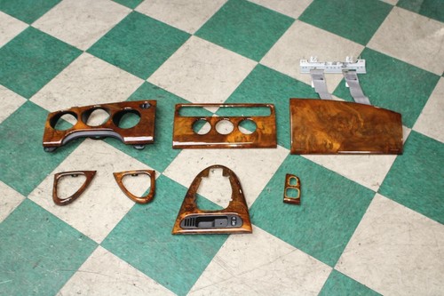 97-06 XK8 Dashboard Dash Console Woodgrain Trim Panel Bezel Set 8x OEM ...