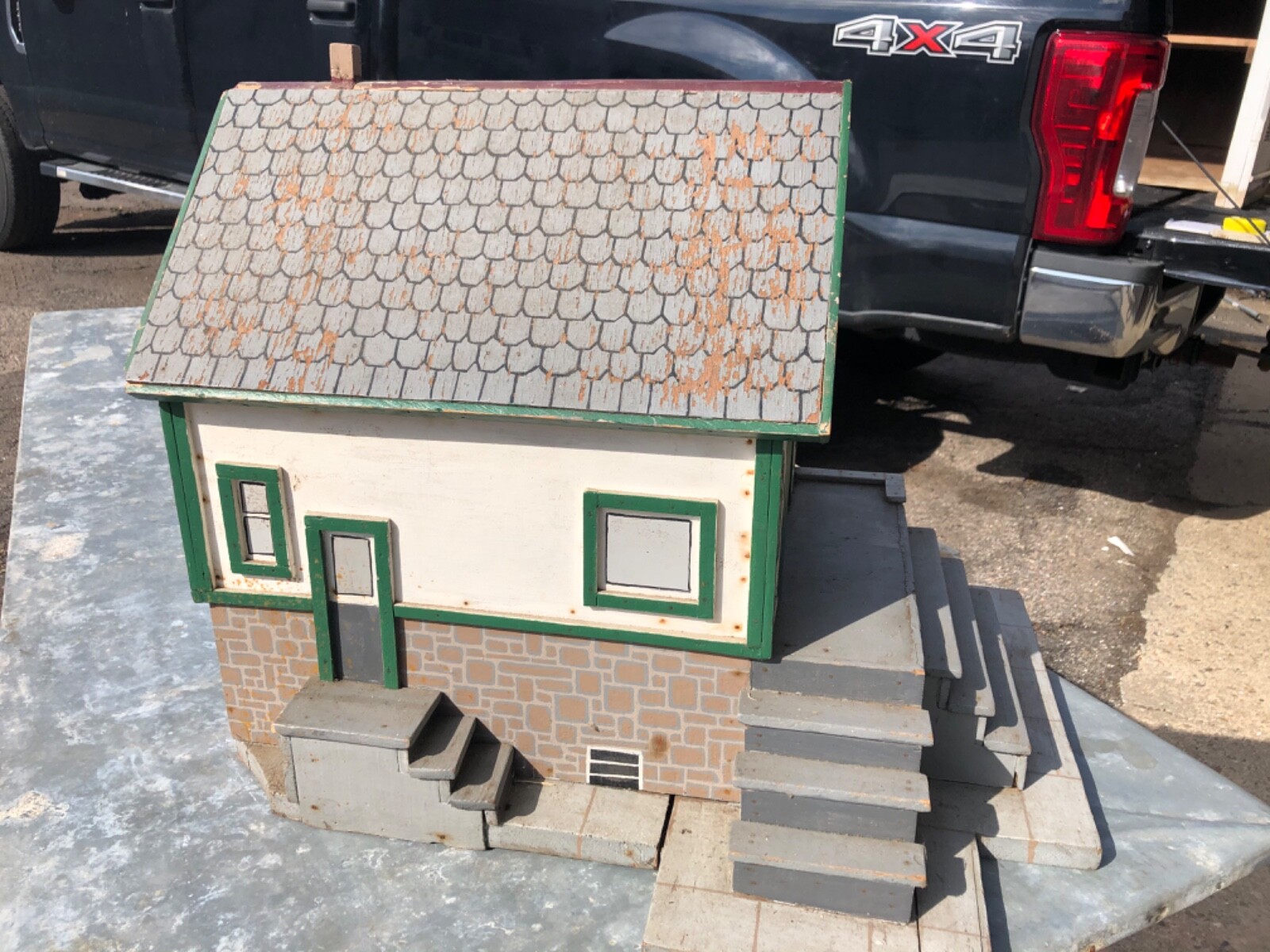 vintage c1940 folk art country store model building 23.5” x 19” x 19 ...