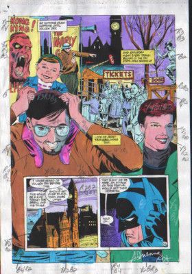 DETECTIVE COMICS #653 BATMAN PRODUCTION COLOR ART SIGNED ADRIENNE ROY ...