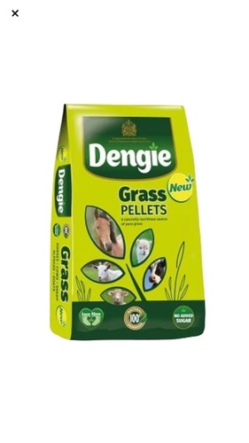 20kg DENGIE MEADOW GRASS PELLETS 100% Natural Food Horse Llama Alpaca ...