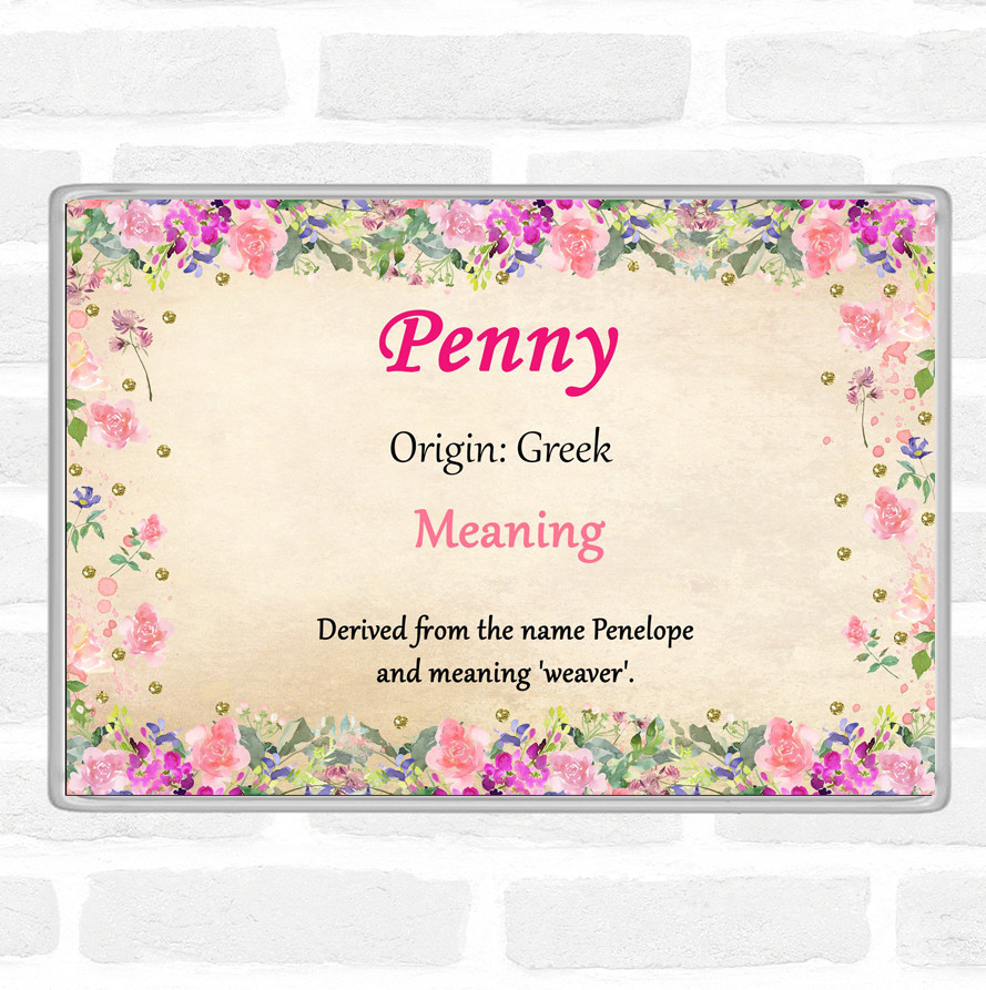 Penny Name Meaning Jumbo Fridge Magnet Floral | eBay UK