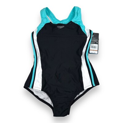 Speedo Girls Infinity Splice Thick Strap One-Piece Swimsuit 2023 Sea ...