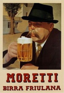 Birra Moretti Italian Retro Beer Pub Shed Bar Man Cave Metal Vintage ...