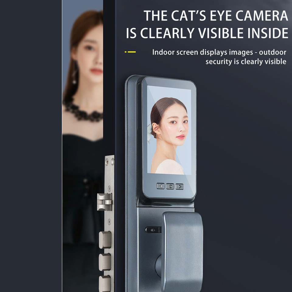 3D Face Recognition Fingerprint Password Smart Door Lock with Camera ...