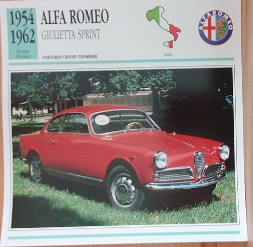 ALFA ROMEO GIULIETTA SPRINT CARTE EDITION ATLAS AUTO VOITURE | eBay