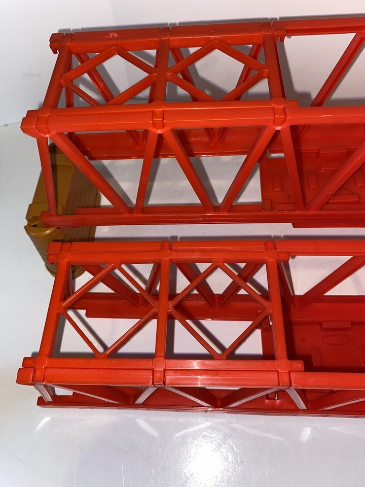 Thomas The Train Trackmaster TOMY Red Girder Suspension Bridges Set Of ...