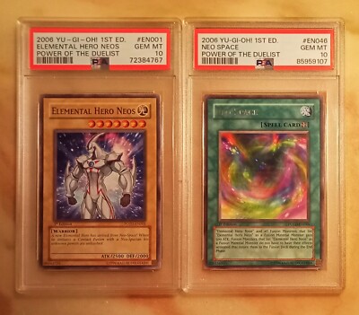 Yu-Gi-Oh 2006 Elemental Hero Neos & Neo Space PSA 10 GEM MINT POTD 1st ...