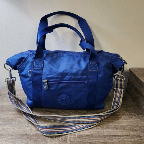 Kipling Shape Change Purse Satchel Bag - Blue - Adjustable Removable ...