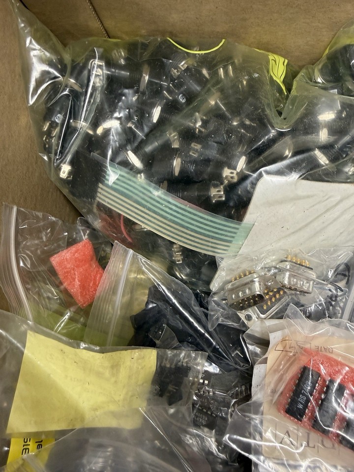 Large Mixed Job Lot of Electronic Components ICs, Connectors, Switches ...