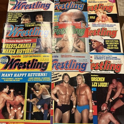 Victory Sports Inside Wrestling Magazine 1987 April To December Lot Of ...