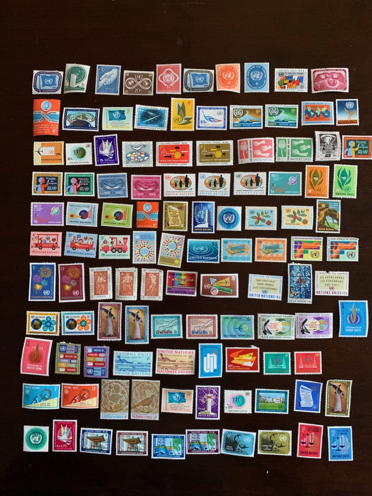 United Nations Postage Stamp Lot - 110 Different - Mint Hinged | eBay