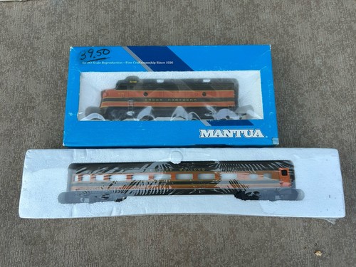 Mantua HO Scale Great Northern Engine And Car Used In Original Box | eBay