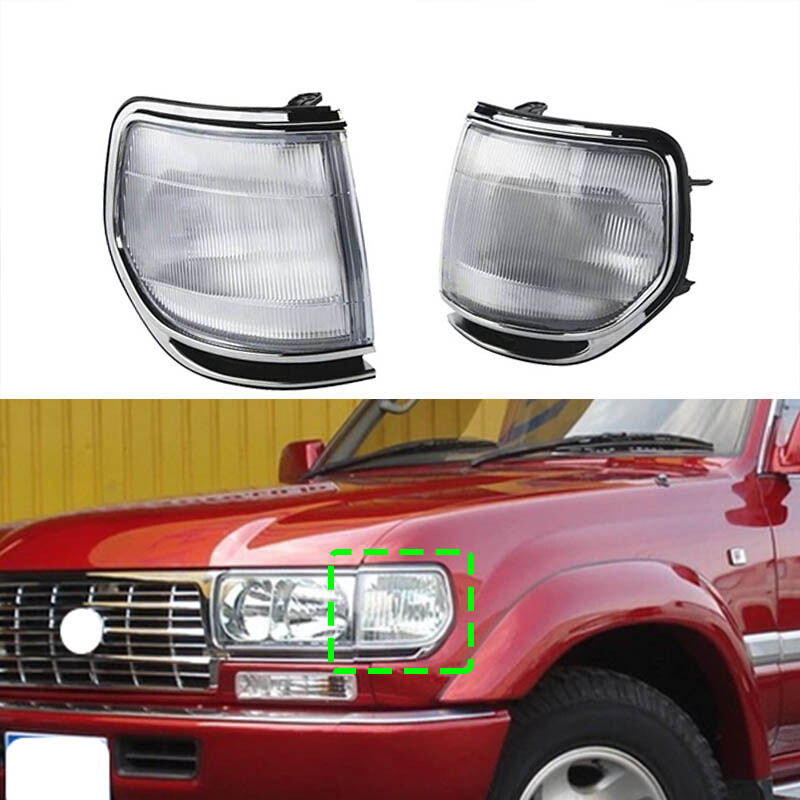 Pair Front Corner Signal Side Marker Light Lamp For Land Cruiser LC80 ...