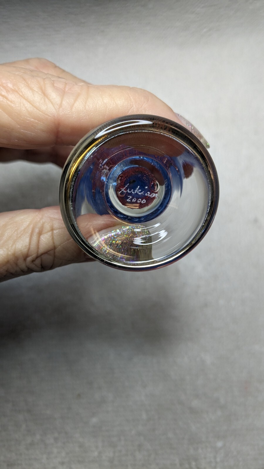 Lukian Spindle Glass Paperweight, Hand blown And Signed 4-3/4" Tall | eBay