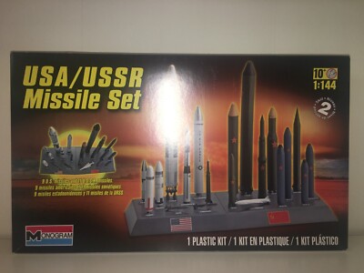 Monogram USA/USSR Missile Set Military 1:144 Scale Model Kit New Open ...