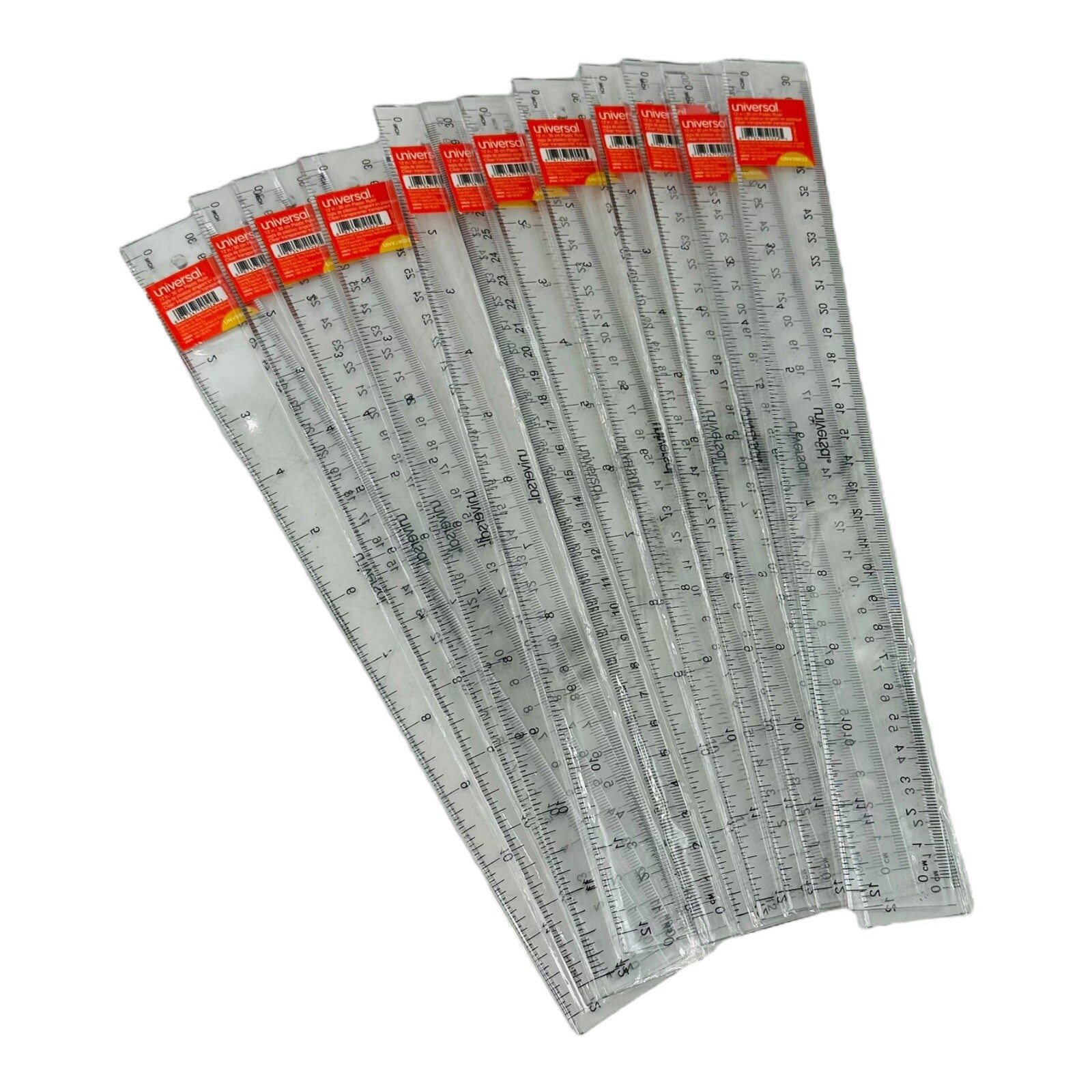 12 Rulers Universal Clear Plastic Ruler 12 in/30 cm *Read* | eBay