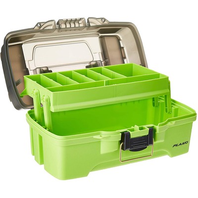Plano 1-Tray Tackle Box w/Dual Top Access - Smoke & Bright Green ...