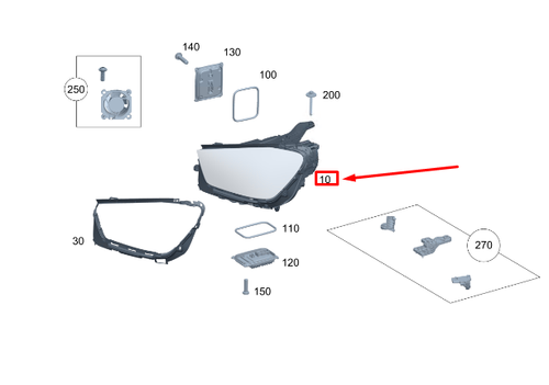 MERCEDES-BENZ GLS X167 Front Left Headlight LHD A1679064503 NEW GENUINE ...