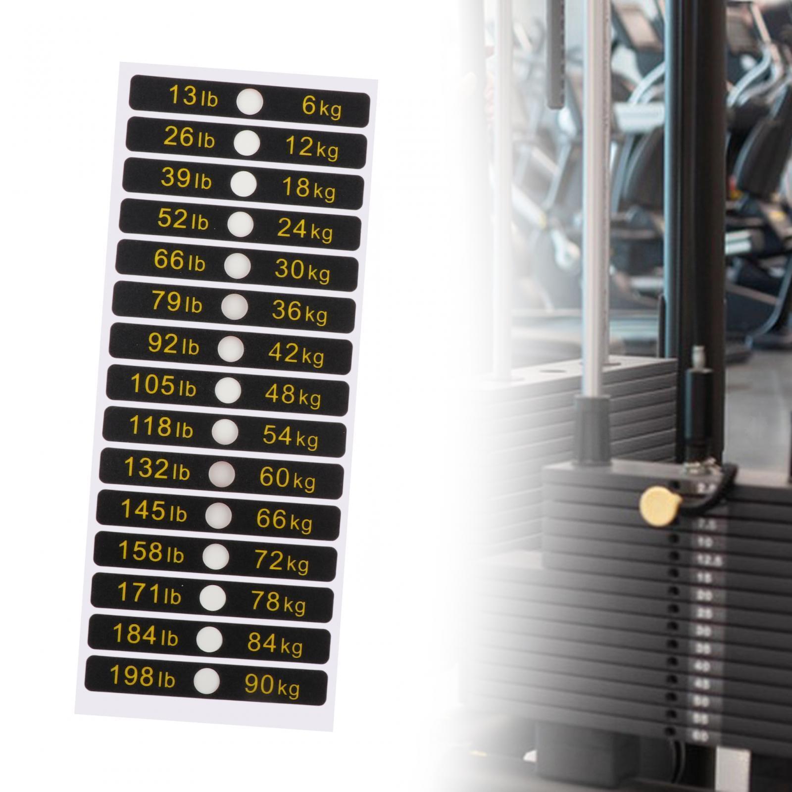 Weight Stack Labels Weight Number Stickers 13-198lbs Weight Block Label ...