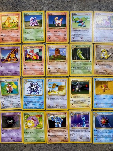 1999 Pokémon Shadowless Base Set Lot (20 Cards) – NM/LP– Charmander ...
