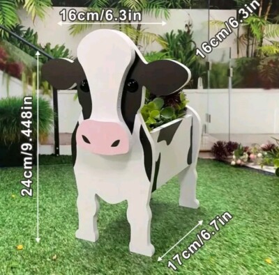 Cow Wooden Planter (Small) | eBay