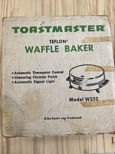 Vintage Toastmaster Automatic Waffle Baker Model W252 With Original Box ...