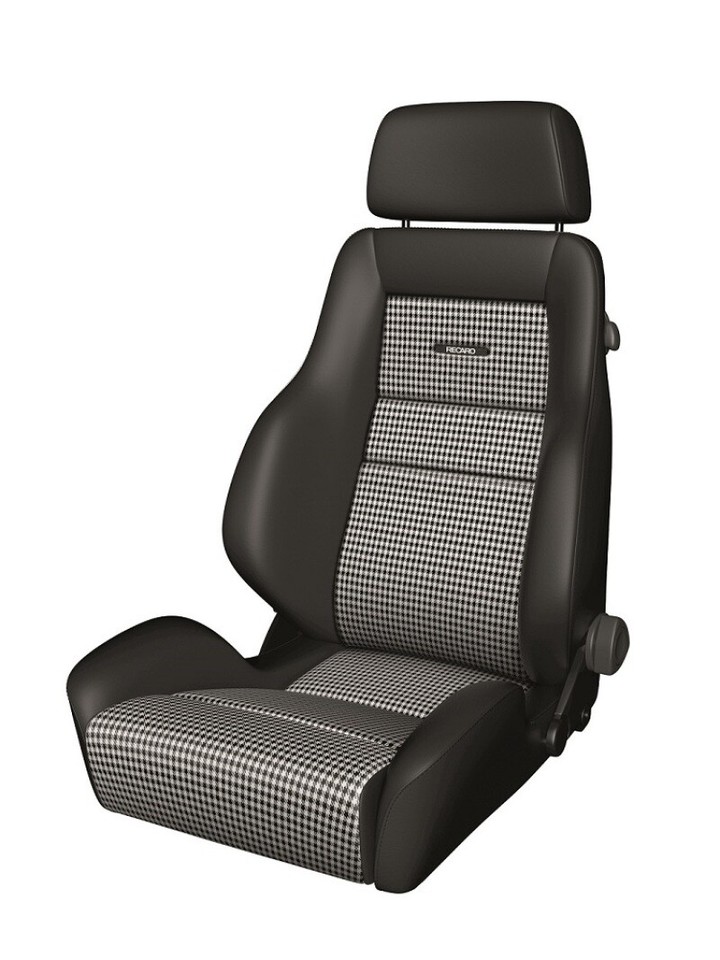 Recaro Classic Fits LS Seat - Black Leather/Pepita Fabric | eBay